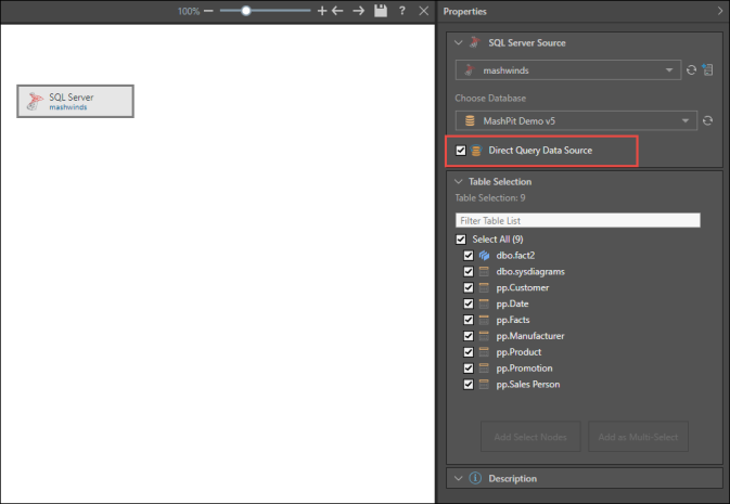 Direct Query Datasource