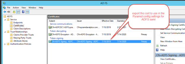 ADFS SAML Setup