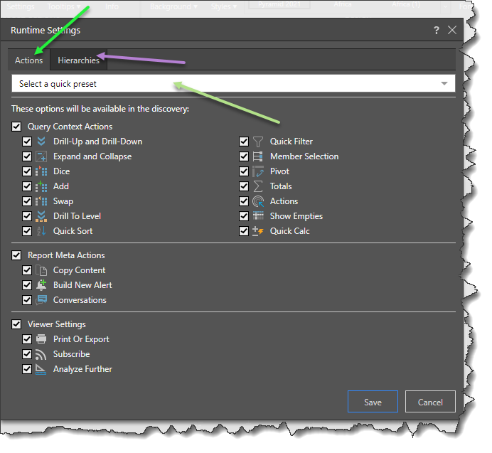Discover Runtime Settings