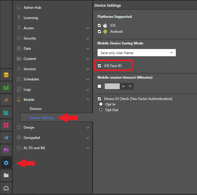 Mobile Devices Settings
