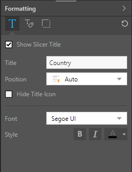 Slicer Formatting