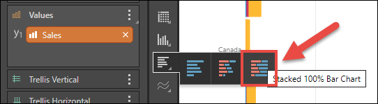 Stacked 100 Bar Chart