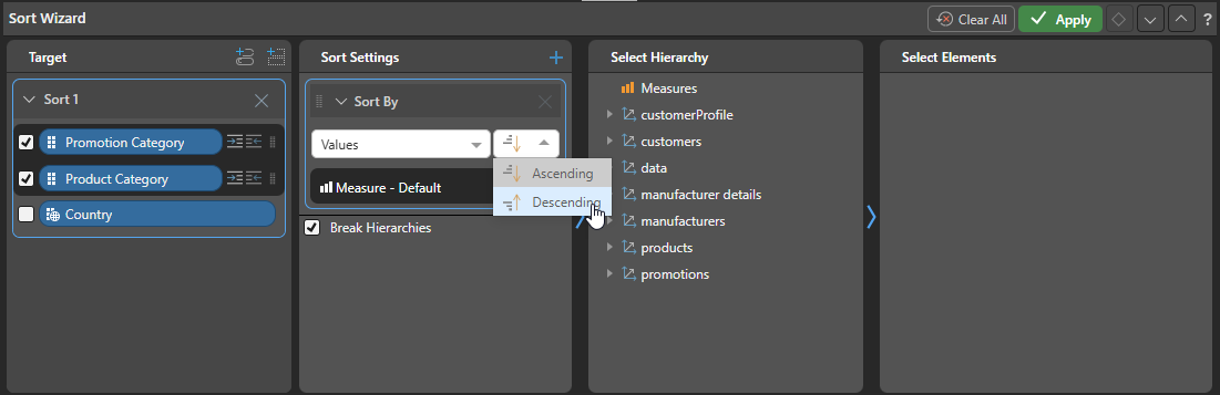 Basic Sorting Example