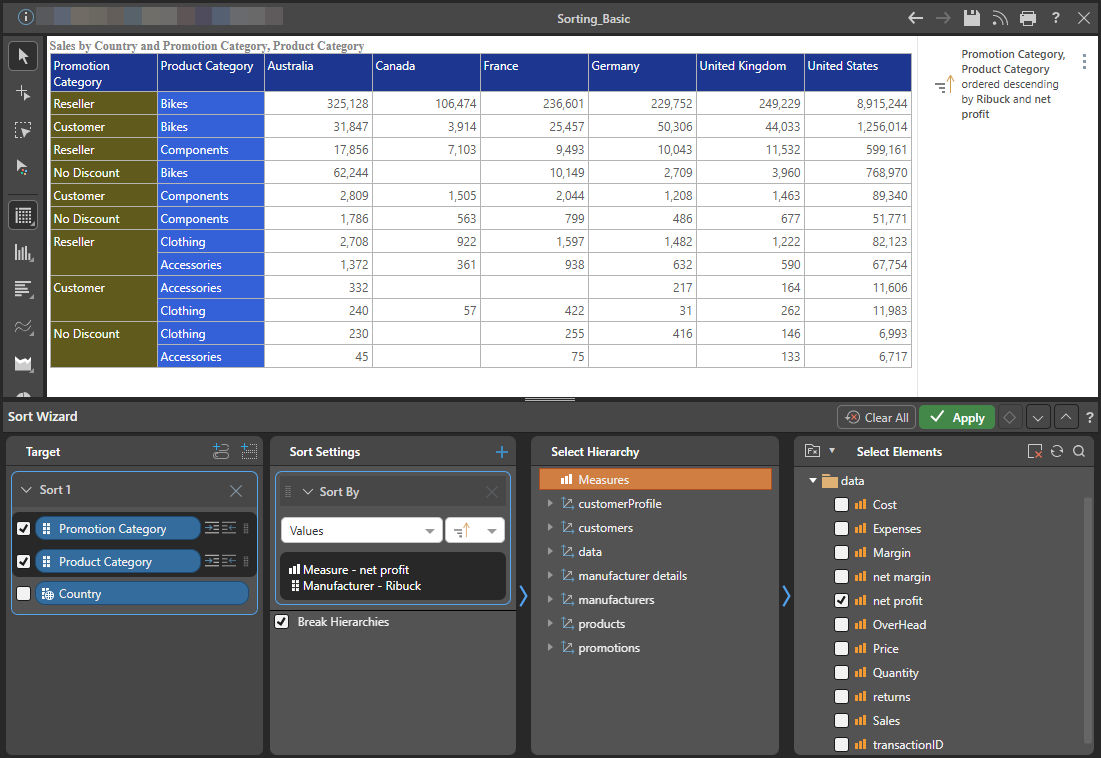 Basic Sorting in Discover Pro