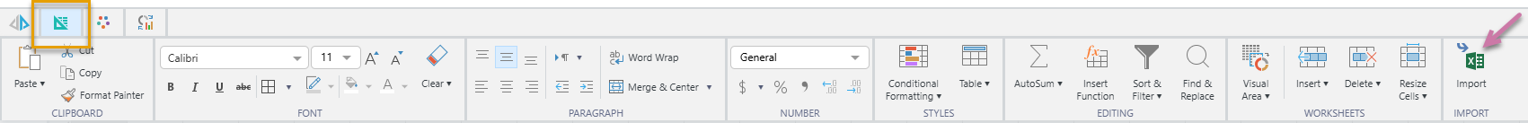 Import Existing Spreadsheet