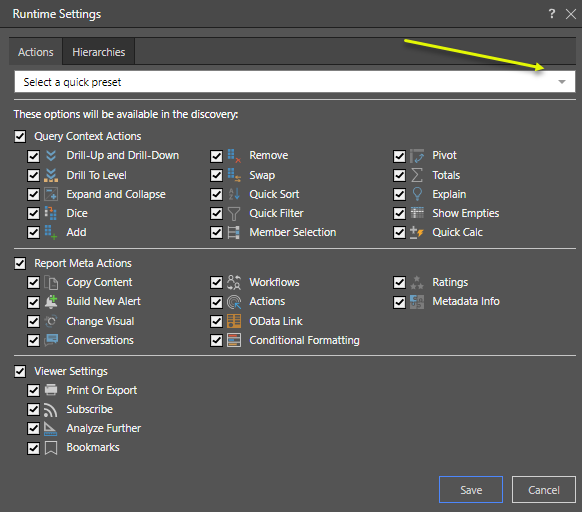 Discover Runtime Settings