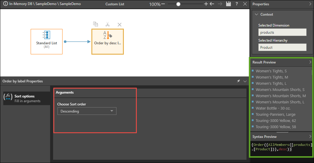 reverse alphabetical order example